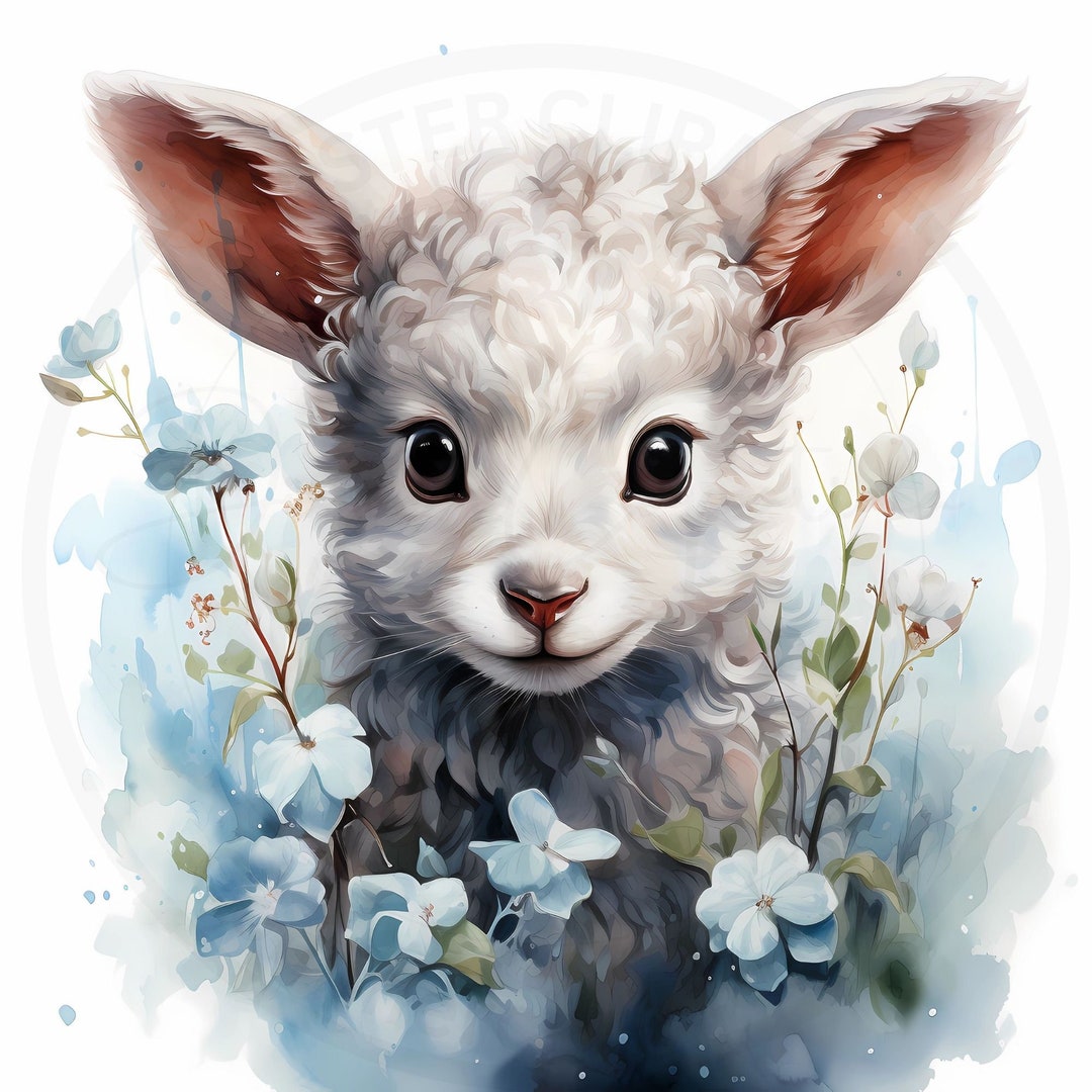 Easter Clipart 9 High Quality Jpgs, Easter Lamb, Spring Clipart ...