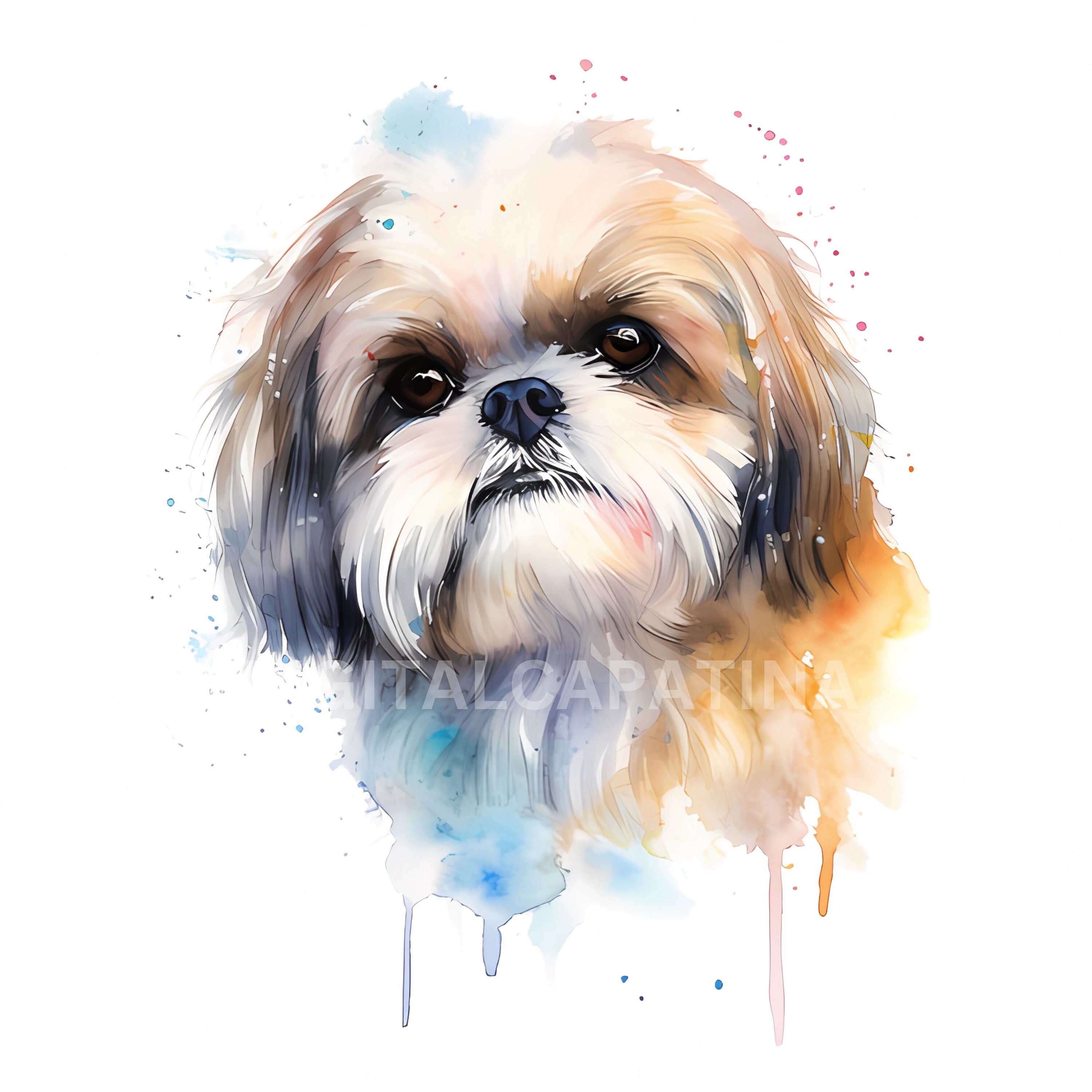 Shih Tzu Clipart 15 High Quality Jpgs Commercial Use Digital - Etsy UK