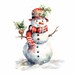 Christmas Snowman Clipart 19 High Quality Jpgs, Digital Download ...