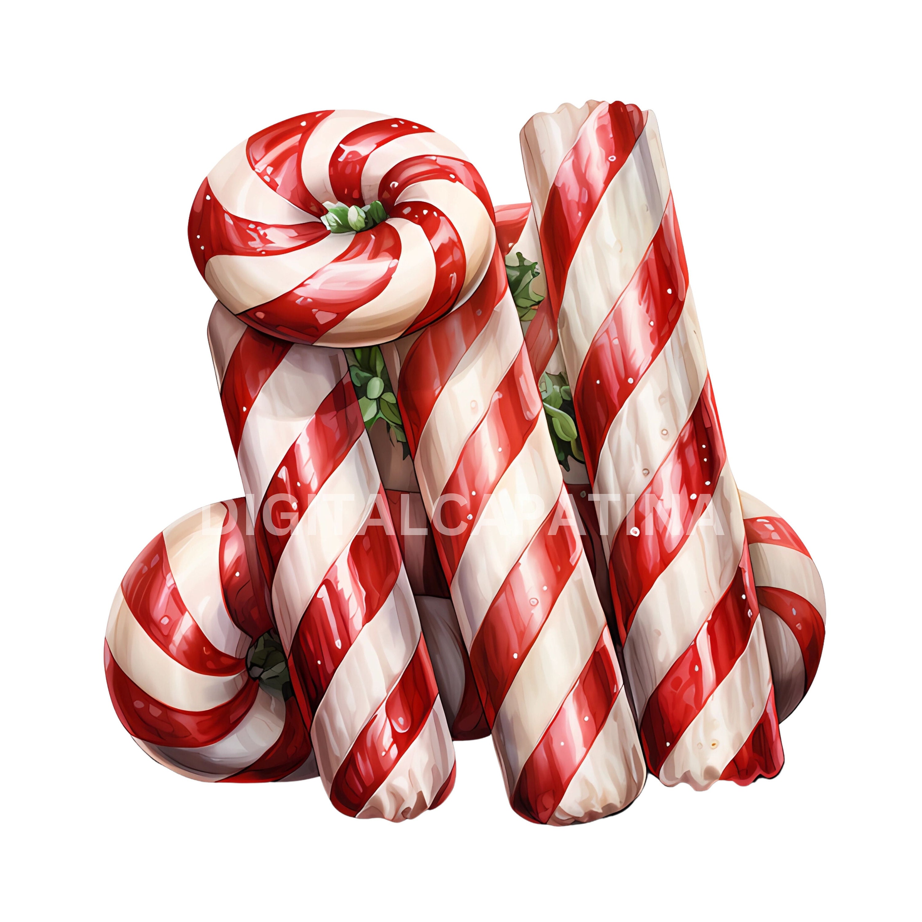 Christmas Candy Clipart 6 High Quality Jpgs Digital Download - Etsy UK