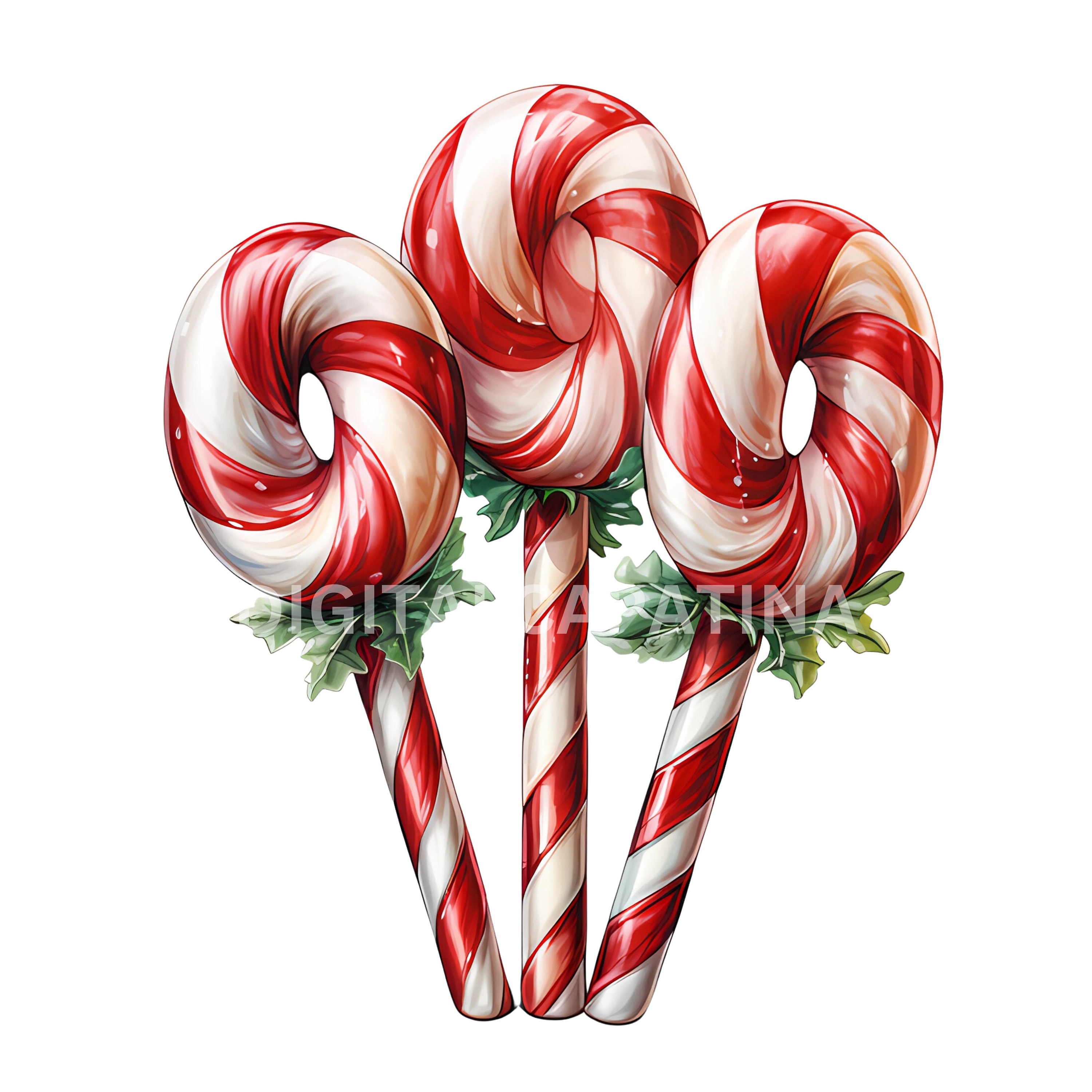 Christmas Candy Clipart 6 High Quality Jpgs Digital Download - Etsy UK