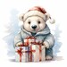 Christmas Polar Bear Clipart 9 High Quality Jpgs, Digital Download ...