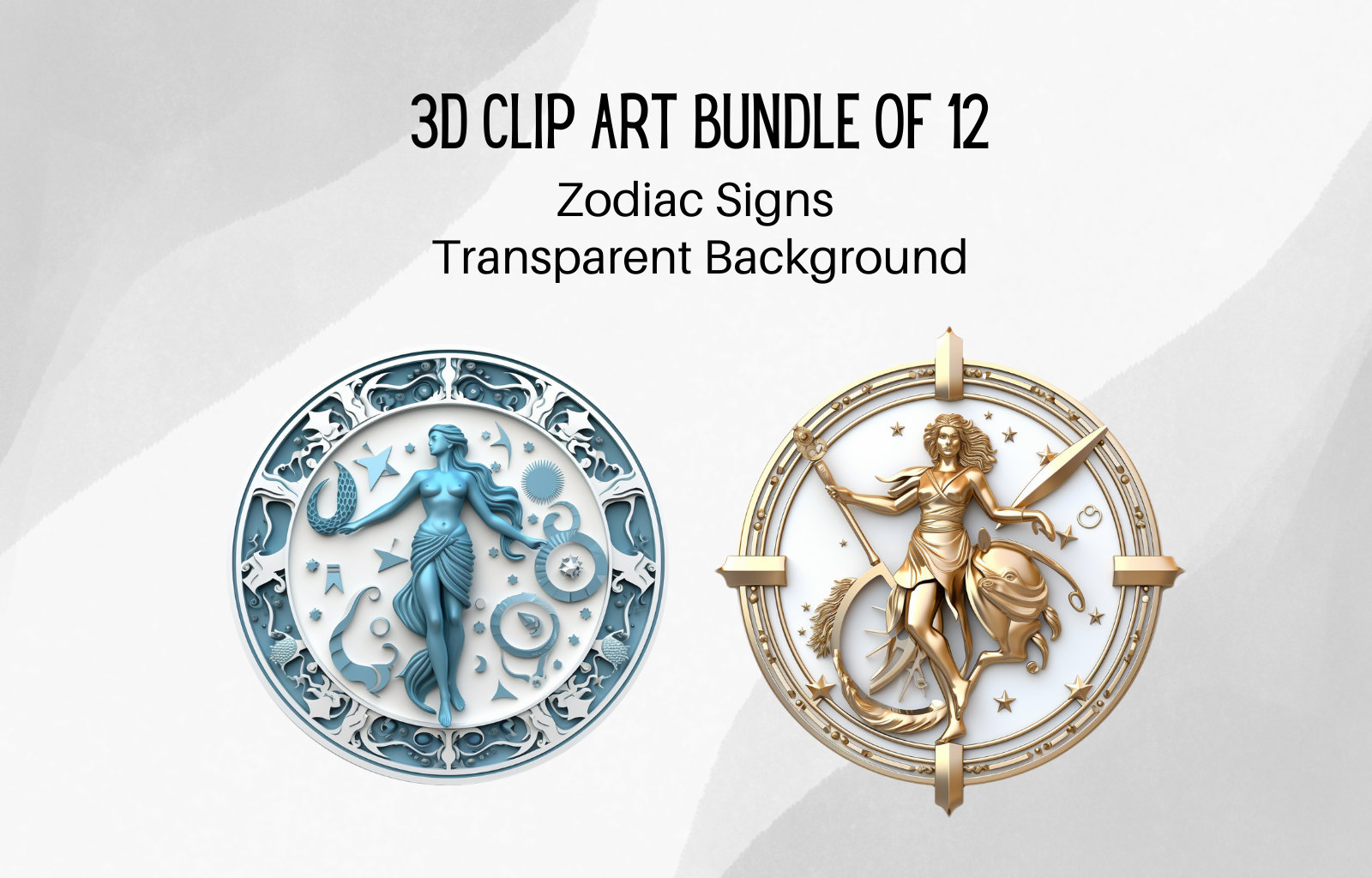 3D Zodiac Clip Art, Transparent PNG, Astrological Sign Illustrations ...