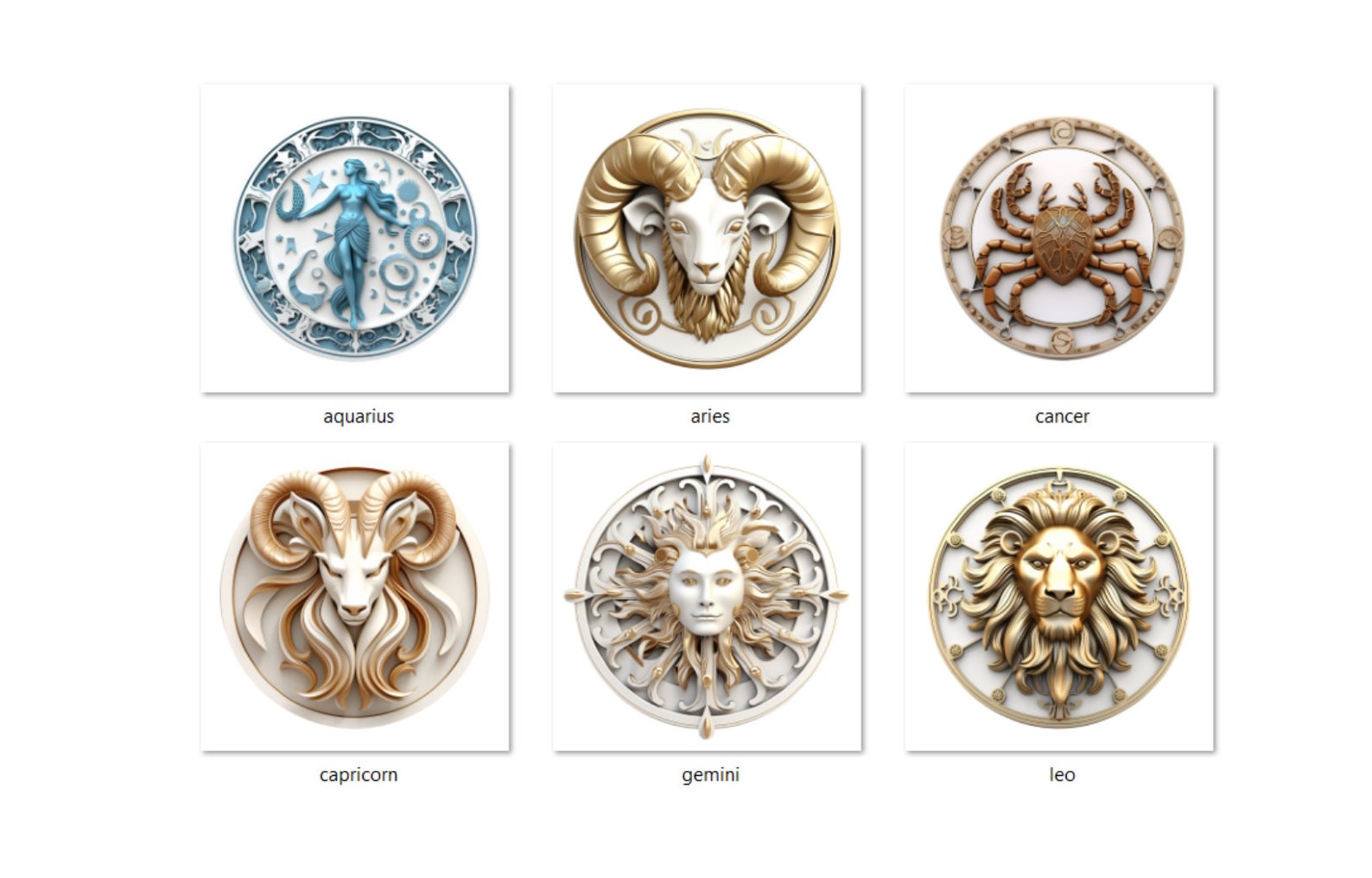 3D Zodiac Clip Art, Transparent PNG, Astrological Sign Illustrations ...