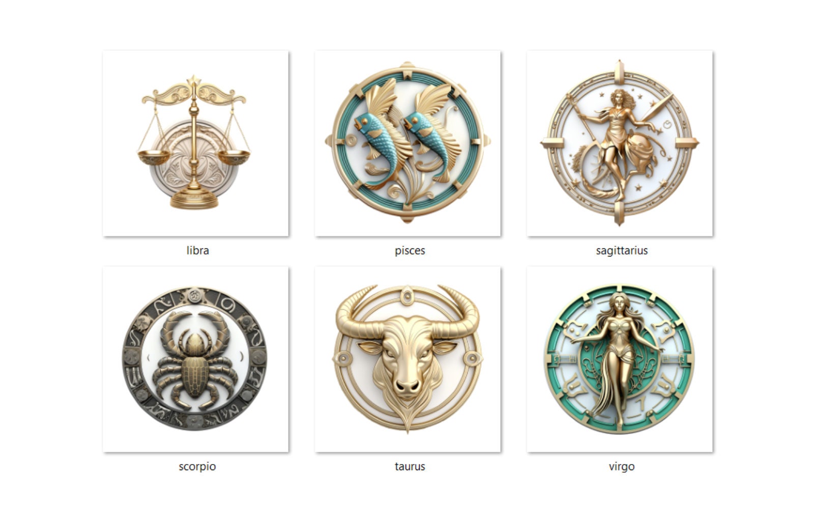 3D Zodiac Clip Art, Transparent PNG, Astrological Sign Illustrations ...