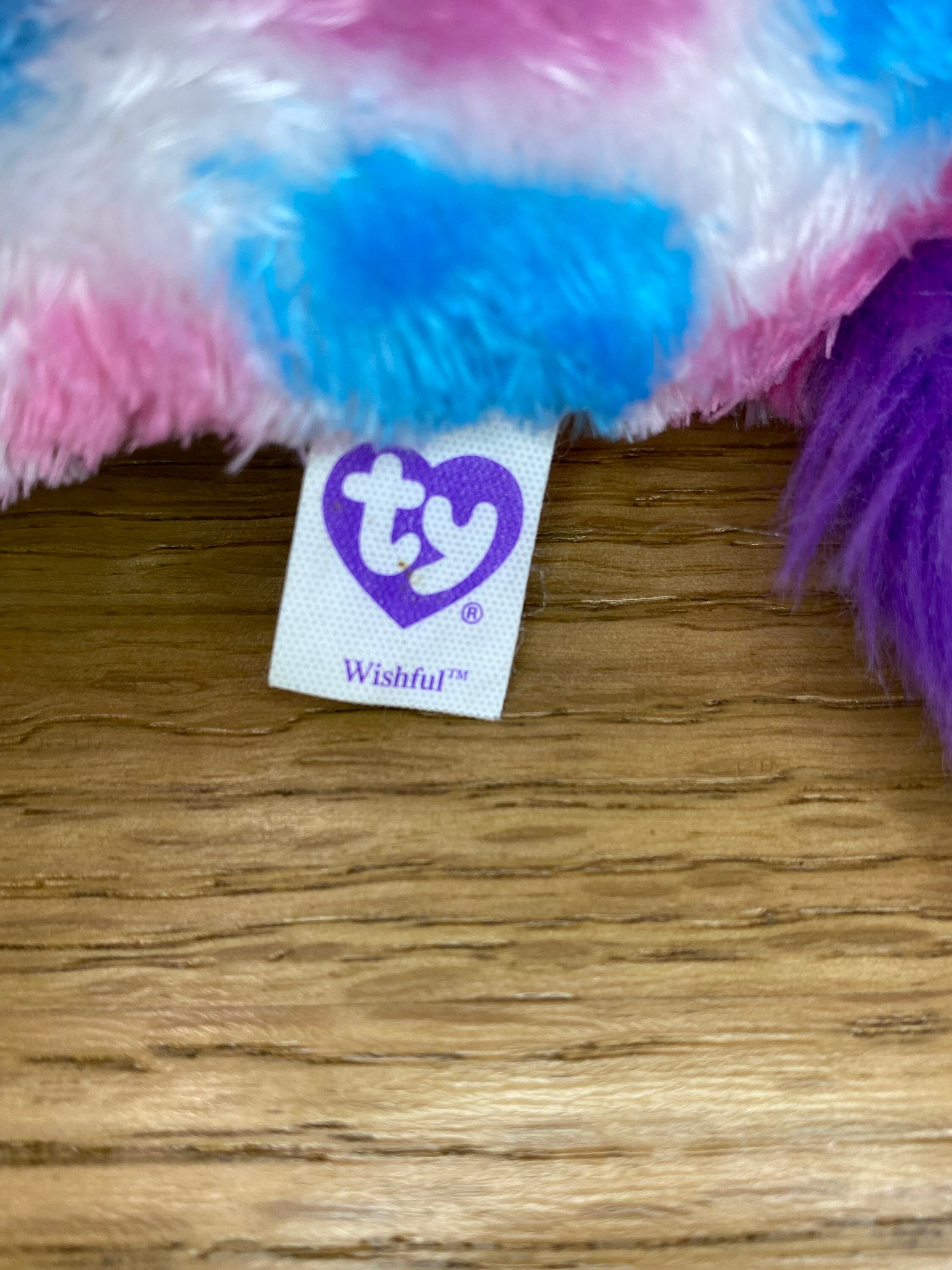 6” Ty Beanie Boo Wishful the Unicorn- Sparkley Eyes, Purple Tag ...