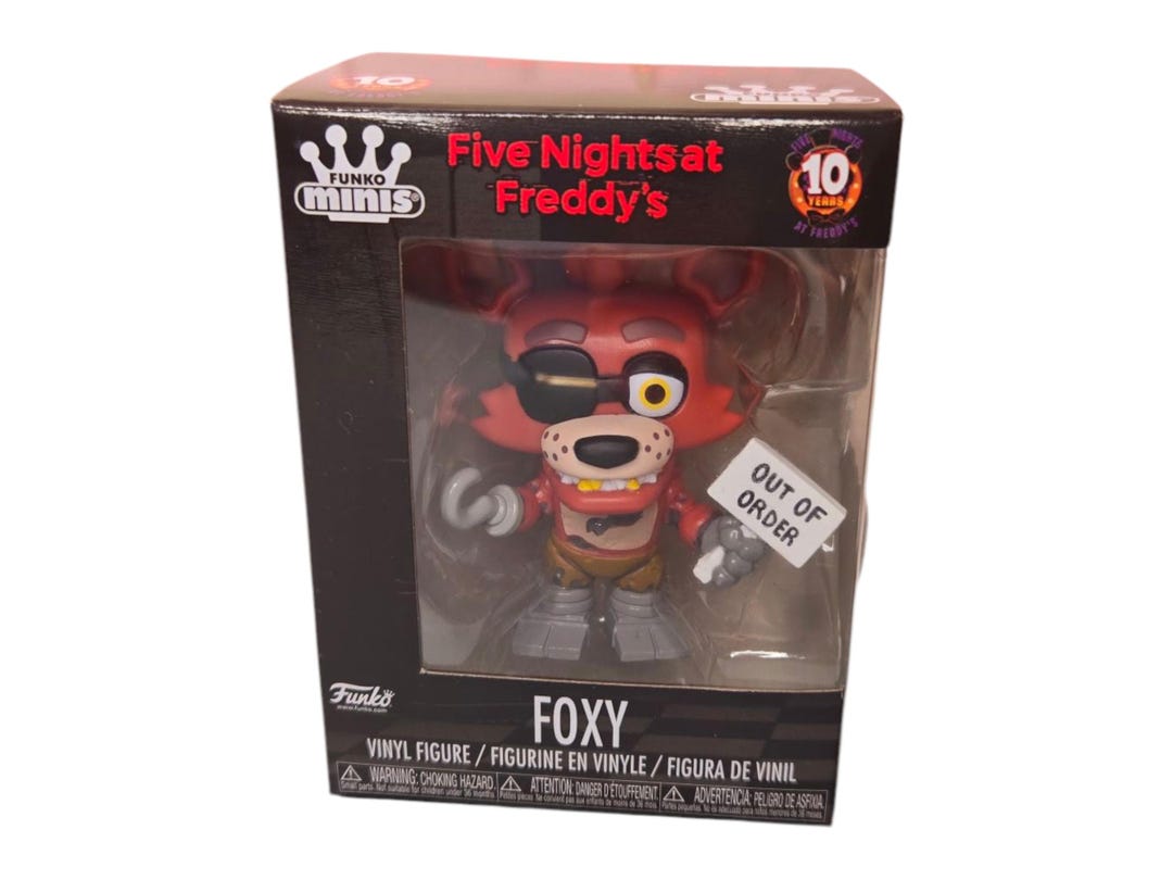 Five Nights at Freddy's Funko Minis 3” Foxy Figure 10 Year Anniversary ...