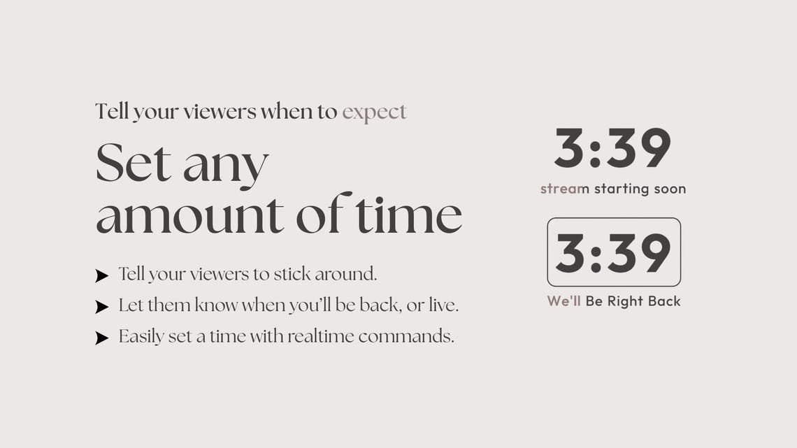 Twitch Countdown Timer | OBS Browser Source Widget | Chat Commands ...