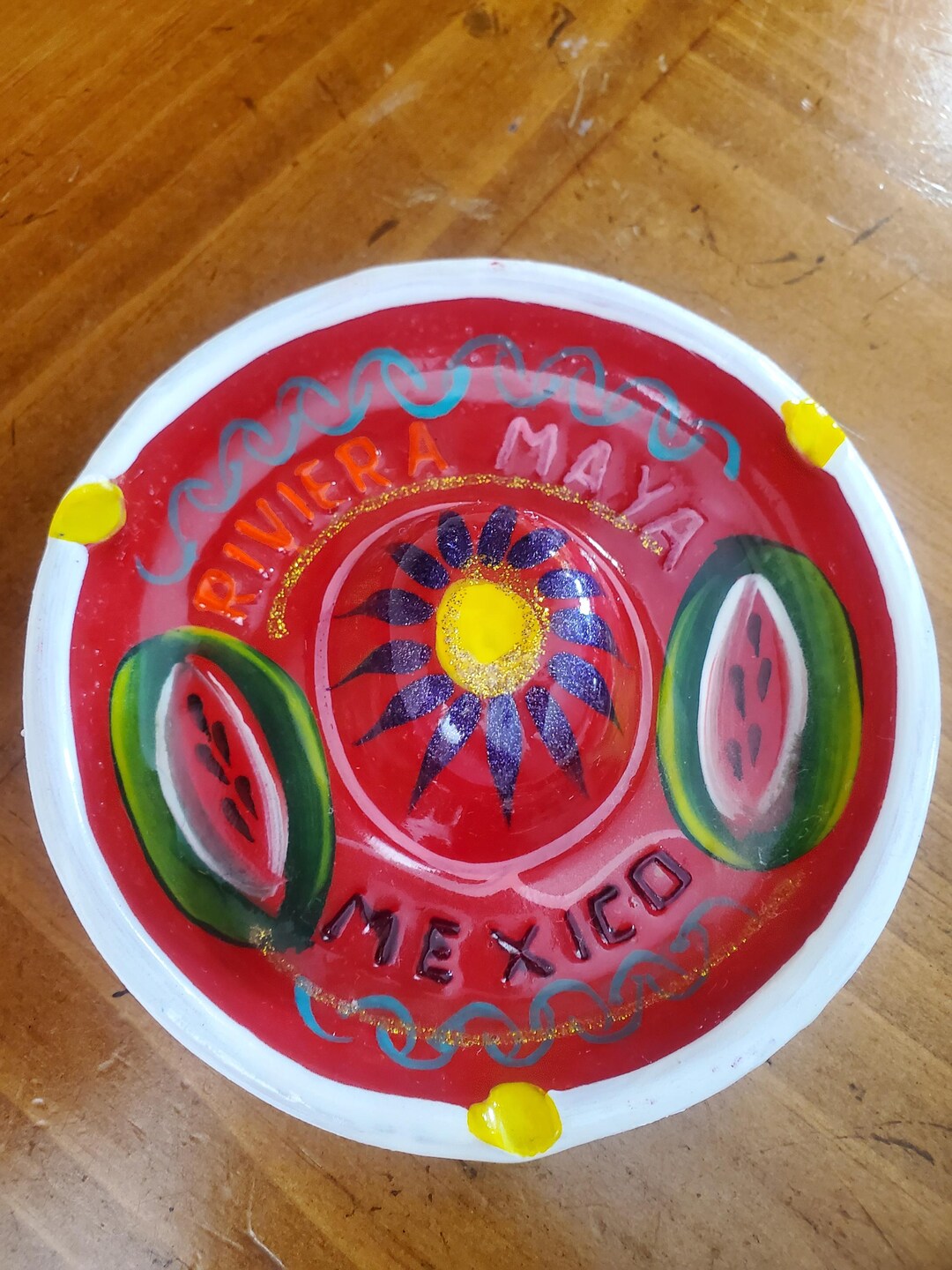 Hand-painted Ceramic Ashtray Shaped Like a Sombrero , Souvenir From ...