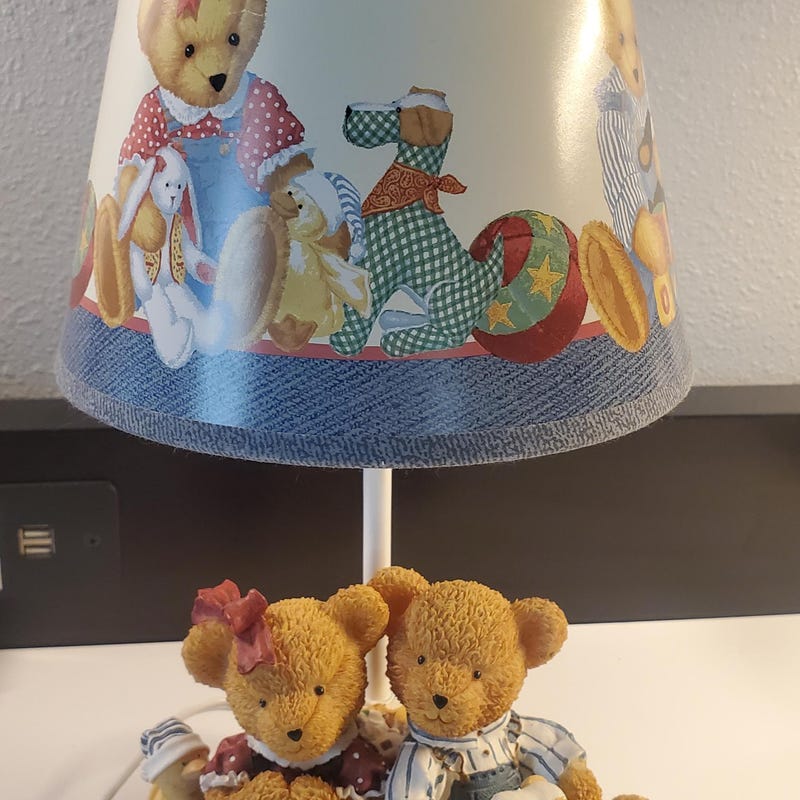 Teddy Bear Lamp - Etsy