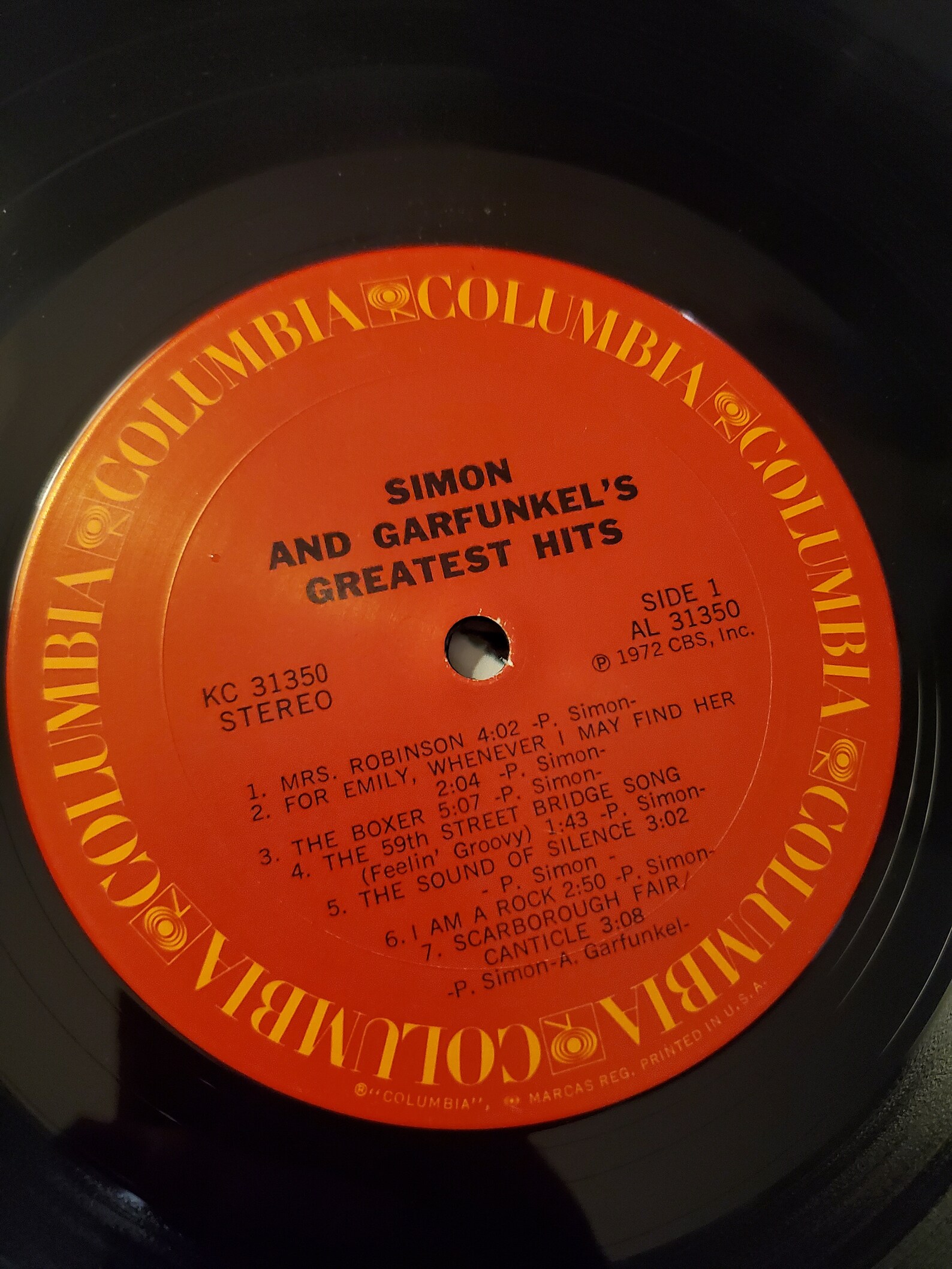Simon& Garfunkel's Greatest Hits 1972 , Folk Rock LP 12' , Vinyl Record ...
