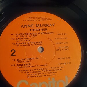 Anne Murray "together" 1975 Country LP - Etsy