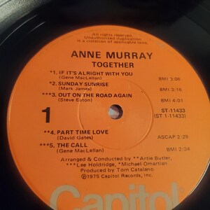 Anne Murray "together" 1975 Country LP - Etsy