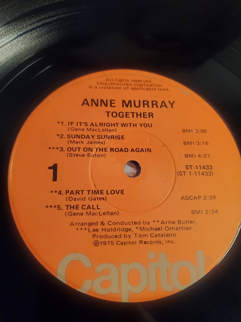 Anne Murray "together" 1975 Country LP Vinyl Record - Etsy