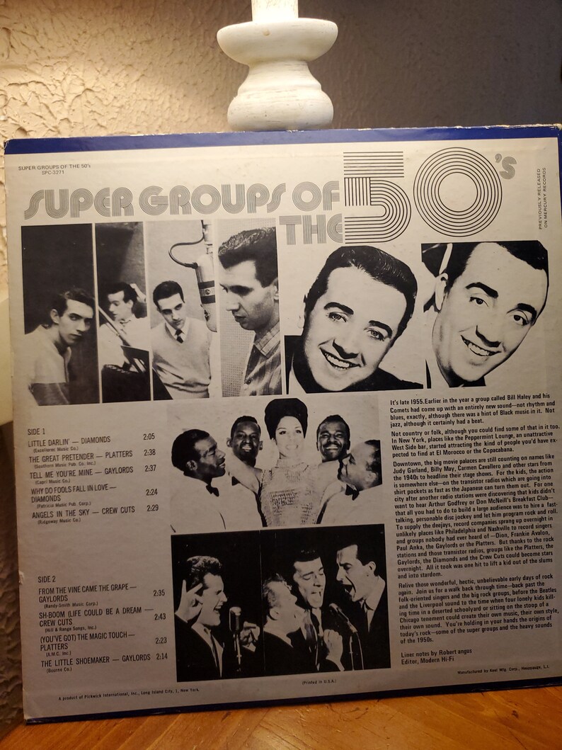 Super Groups of the 50"s LP 12" Vinyl Record - Etsy