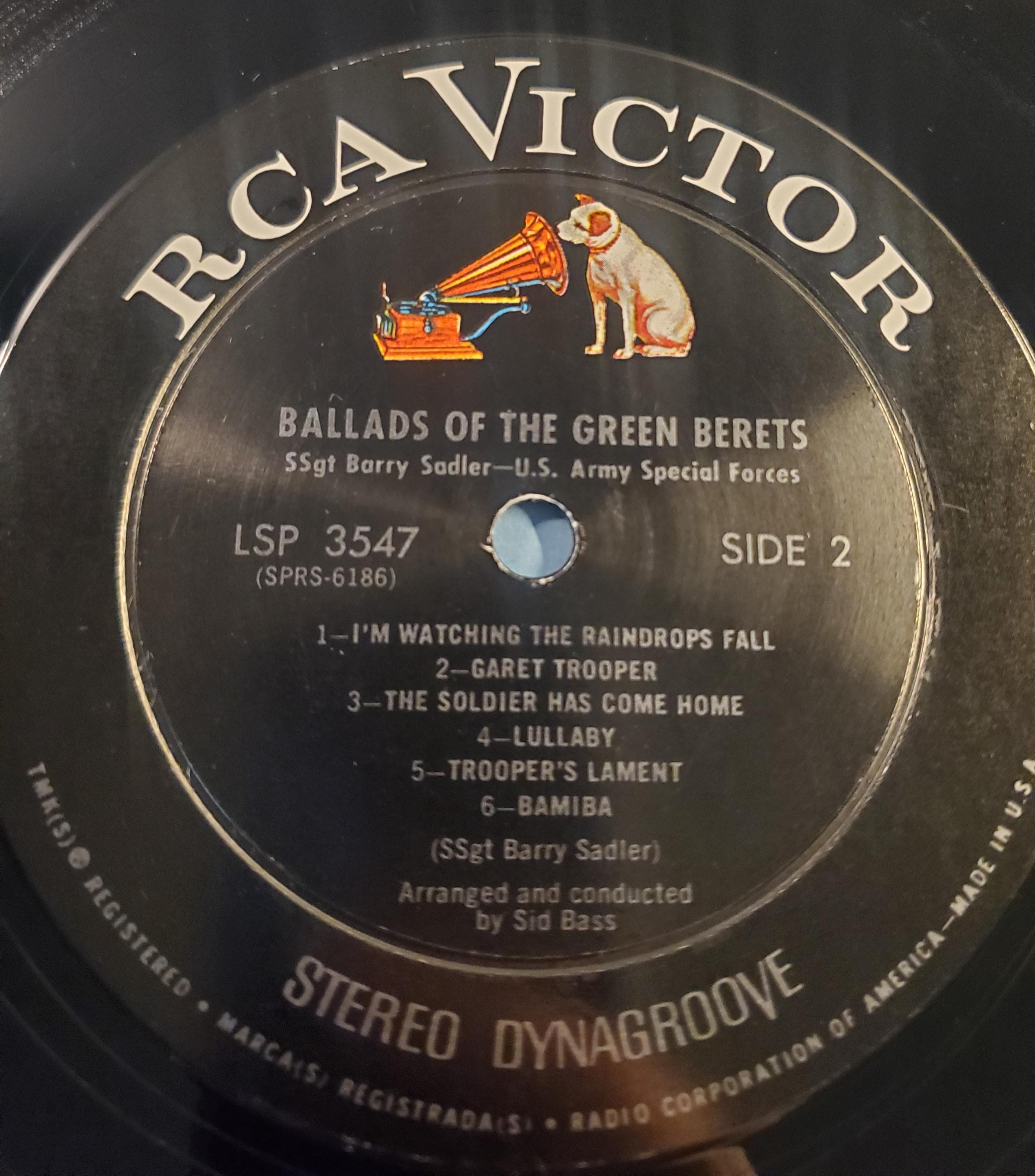 Ballads of the Green Berets , SSGT Barry Sadler Vinyl LP Album Victor ...