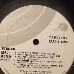 Carole King Tapestry LP 12 - Etsy