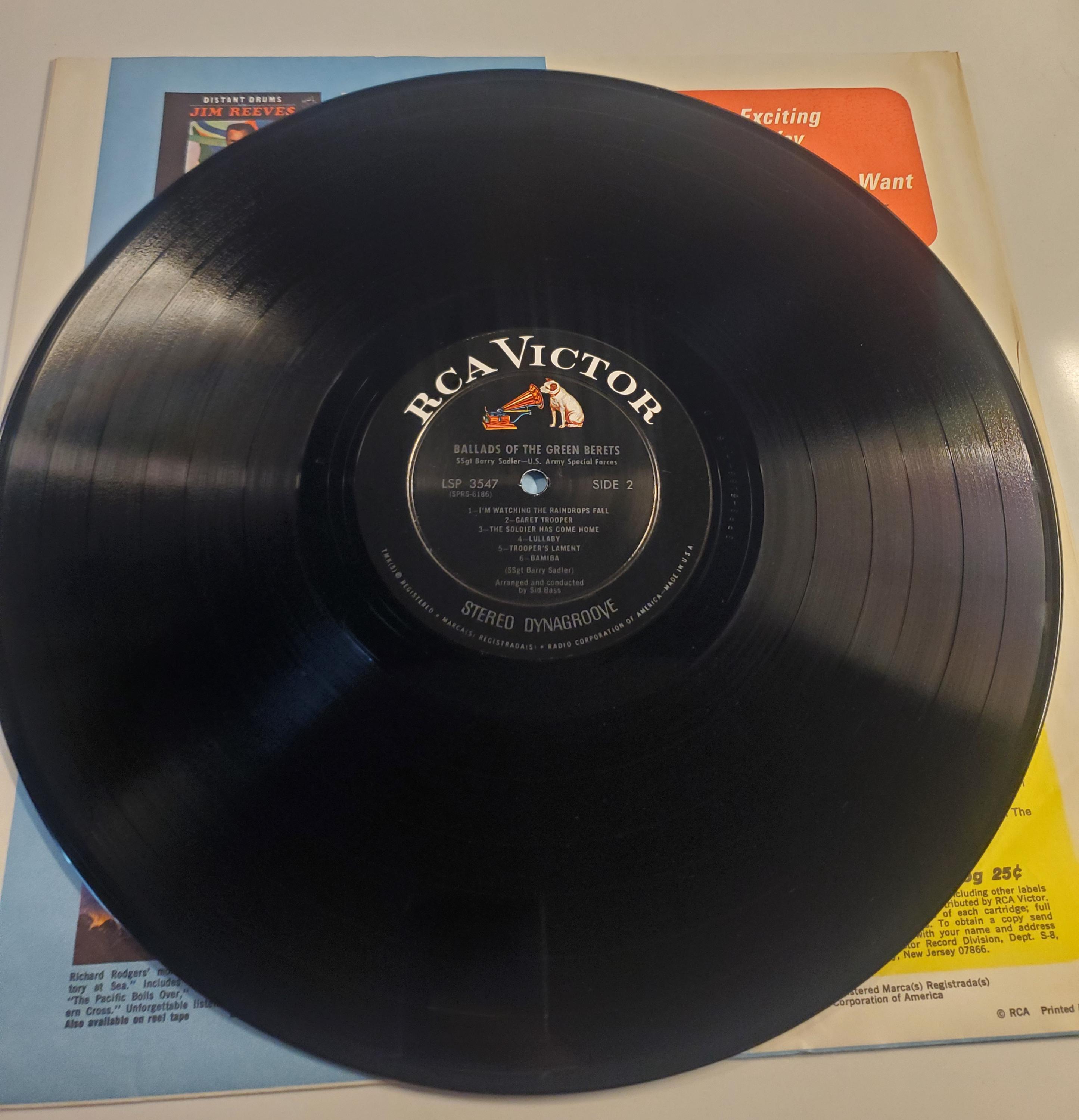 Ballads of the Green Berets , SSGT Barry Sadler Vinyl LP Album Victor ...