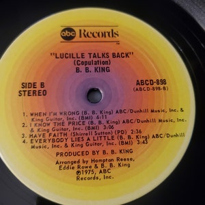 B.b.king "lucille Talks Back"1975 - Etsy