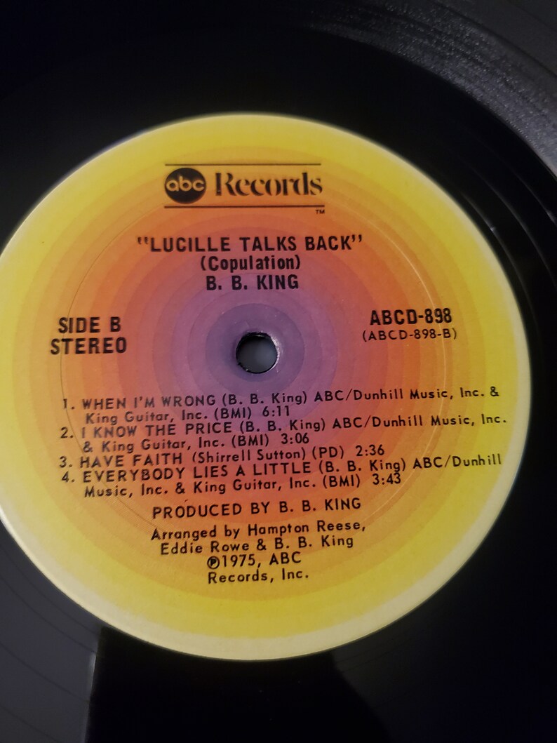 B.b.king "lucille Talks Back"1975 - Etsy