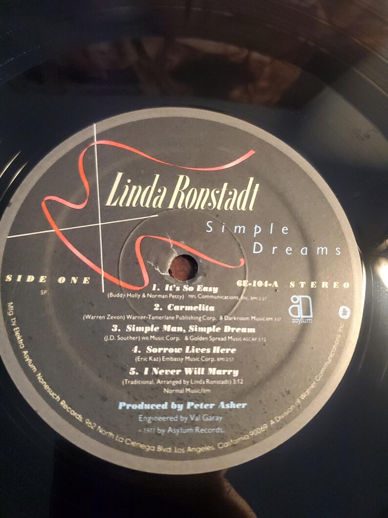 Linda Ronstadt " Simple Dream" 1977 LP, Rock, Country Rock , Folk - Etsy