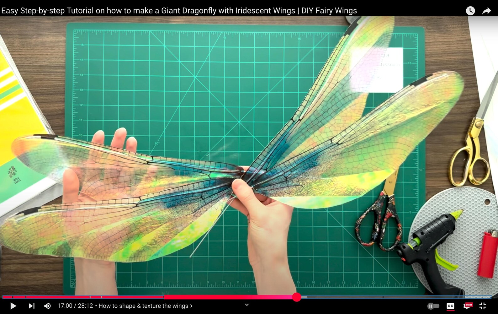 DIY Giant Iridescent Dragonfly Templates: Video Tutorial - Etsy