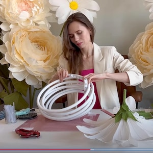 DIY Giant Paper Daisy: 10 Templates + 10 Sizes Measurements Chart ...