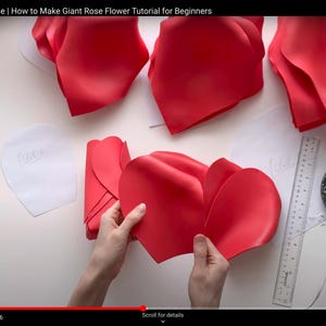 DIY Giant Wall Decor Rose: Templates + Materials Checklist + Step-by ...