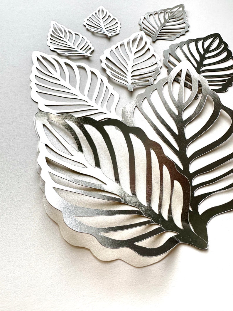 Crepe Paper Cherry Blossom + 3D Cardstock Leaves Template PNG, SVG, Dxf ...