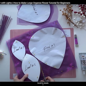 DIY Giant Organza Flower Templates | Event Decor (digital Download) - Etsy