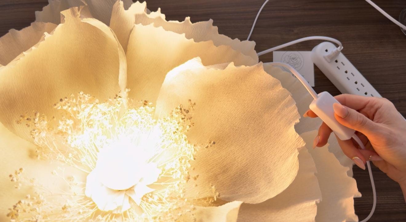 DIY Giant Flower Lamp: Templates From Video Tutorial + Materials ...