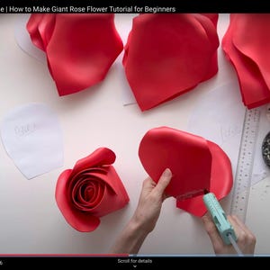 DIY Giant Wall Decor Rose: Templates + Materials Checklist + Step-by ...