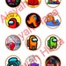 Among Us Cake Topper Set 1 Name Topper, 12 Cake Toppers & 12 Cupcake ...