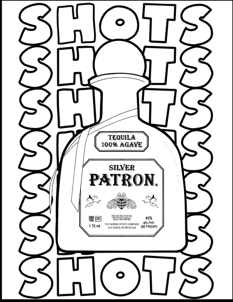 Patron Coloring Printable Page - Etsy