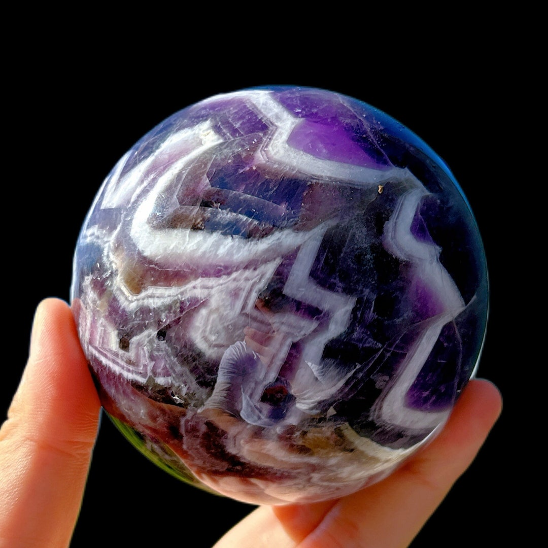 Natural Chevron Amethyst Sphere,crystal Sphere,reiki Healing,crystal ...