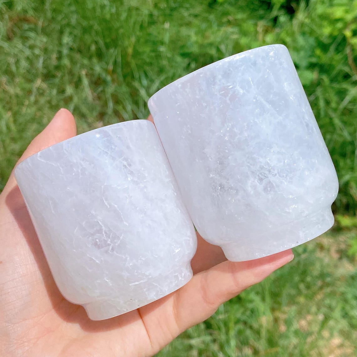 Hand Carved Natural Clear Quartz Cup,quartz Crystal Cup,home Decor ...