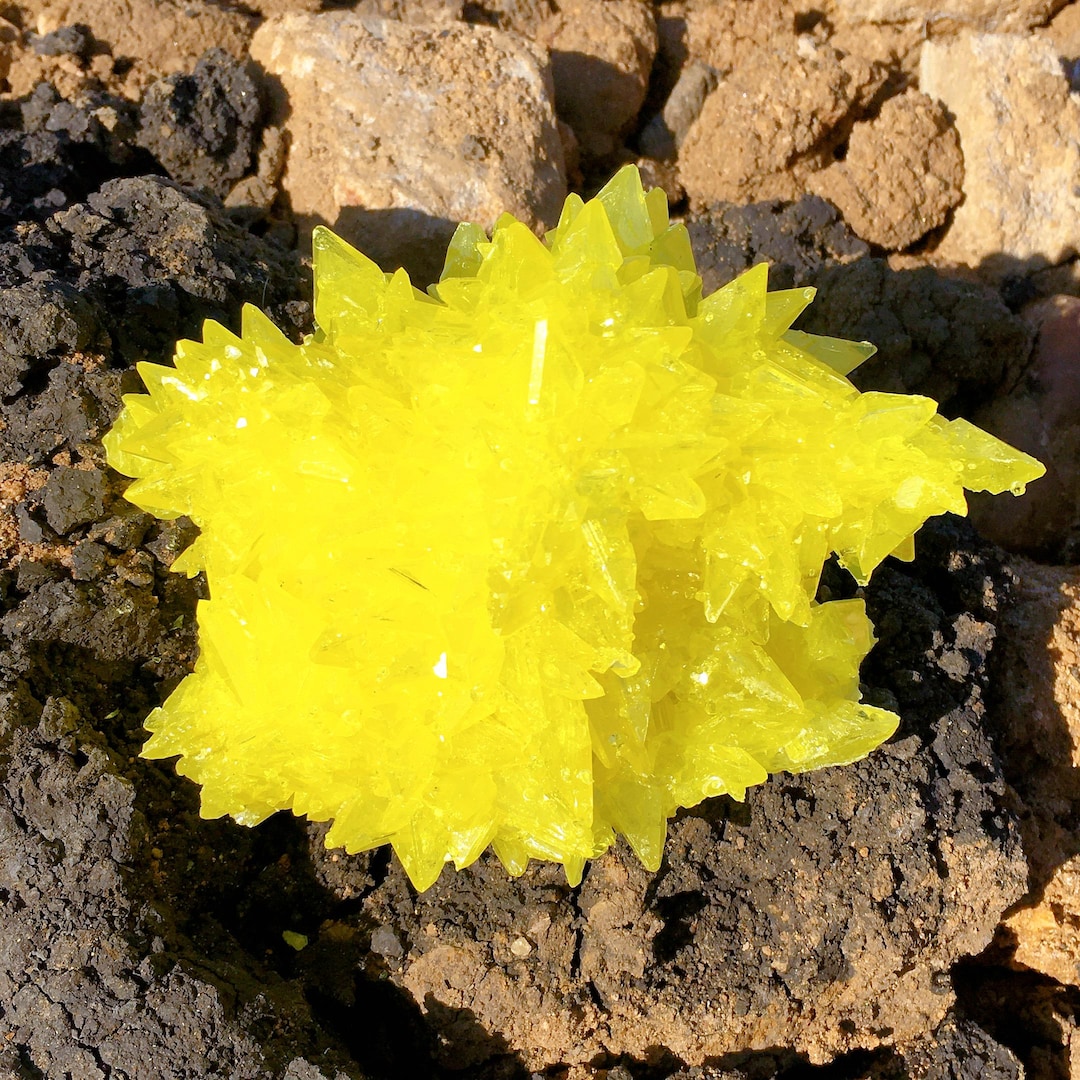 Native Sulfur Specimens Cluster,yellow Native Sulfur,crystal Gifts ...