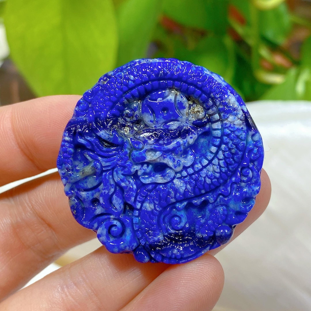 1pc Natural Lapis Lazuli Dragon,dragon Totem,crystal Carving,crystal ...