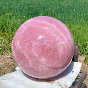 244.2LB Natural Rose Quartz Sphere,large Crystal Ball,huge Quartz Ball ...