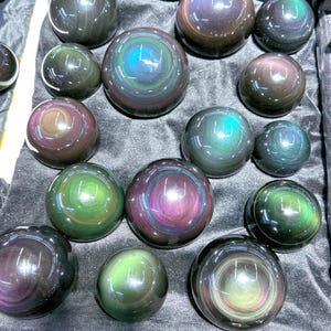 Natural Rainbow Obsidian Sphere,crystal Sphere,home Decoration ...