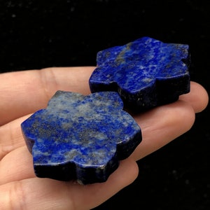 35mm+ Natural Lapis Lazuli Flower,hand Carved Flower,lapis Lazuli ...