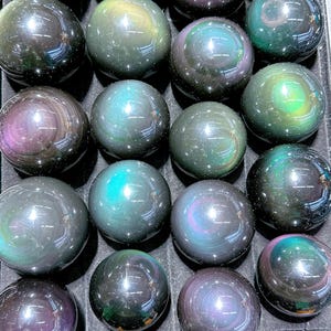 Natural Rainbow Obsidian Sphere,crystal Sphere,home Decoration ...