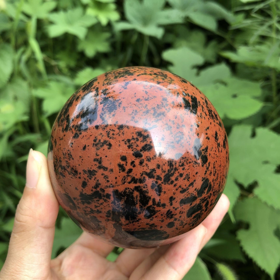 Natural Red Obsidian Sphere,crystal Sphere,red Obsidian Quartz Ball ...