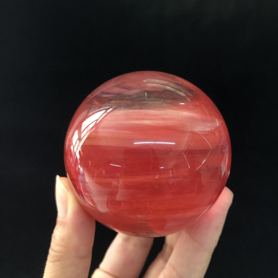 Red Smelting Quartz Sphere,crystal Sphere,red Smelting Quartz Ball ...