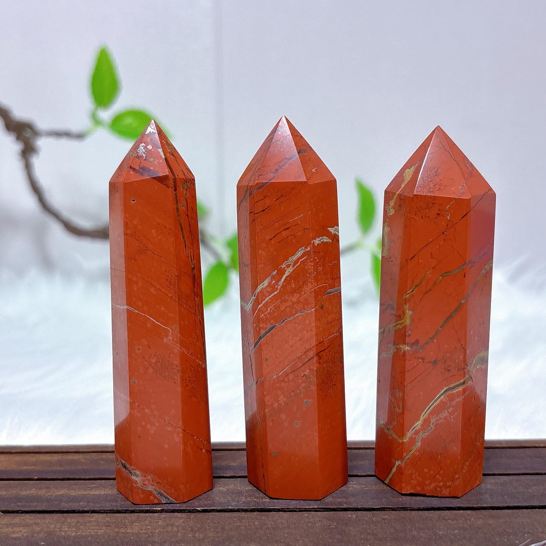 Natural Red Jasper Tower Point Wand,red Jasper Obelisk,crystal Tower ...