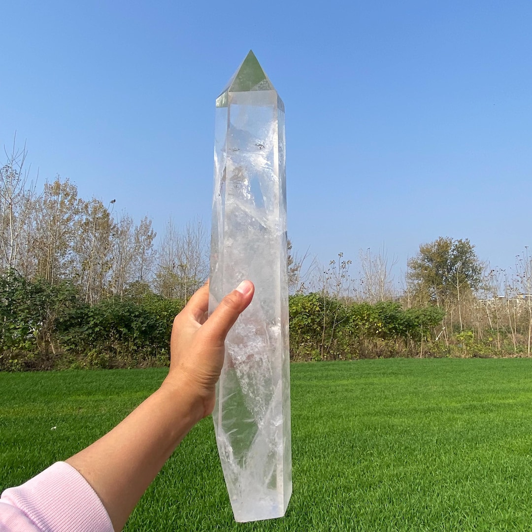11.2LB Natural Clear Quartz Obelisk,quartz Crystal Tower,large Crystal ...