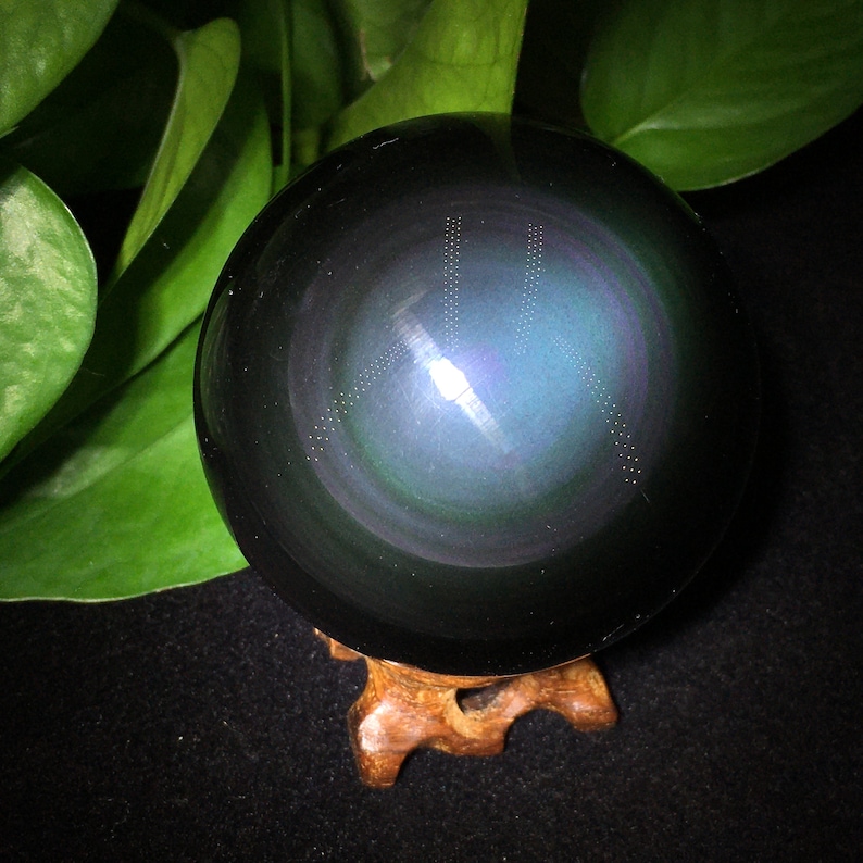 40-60mm Natural Rainbow Obsidian Sphere,crystal Sphere,quartz Crystal ...