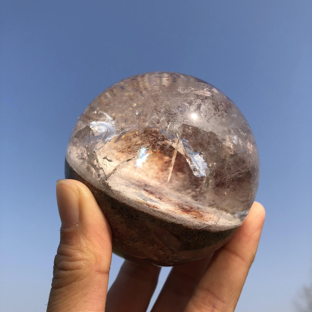 75mm Garden Quartz Sphereghost Quartz Sphereinclusion - Etsy