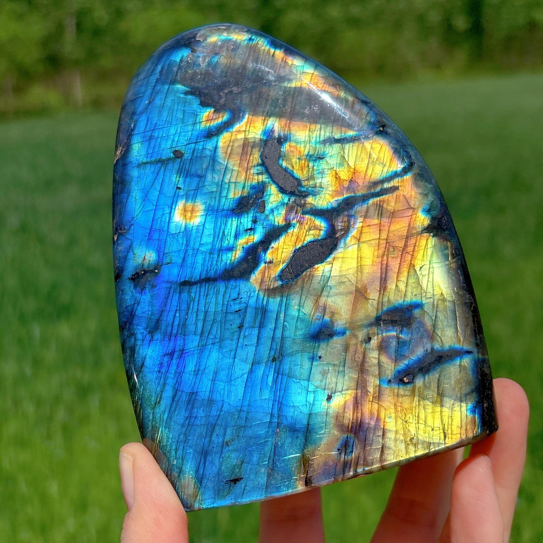 2.7LB Natural Blue Labradorite Freeform,labradorite Specimens,mineral ...