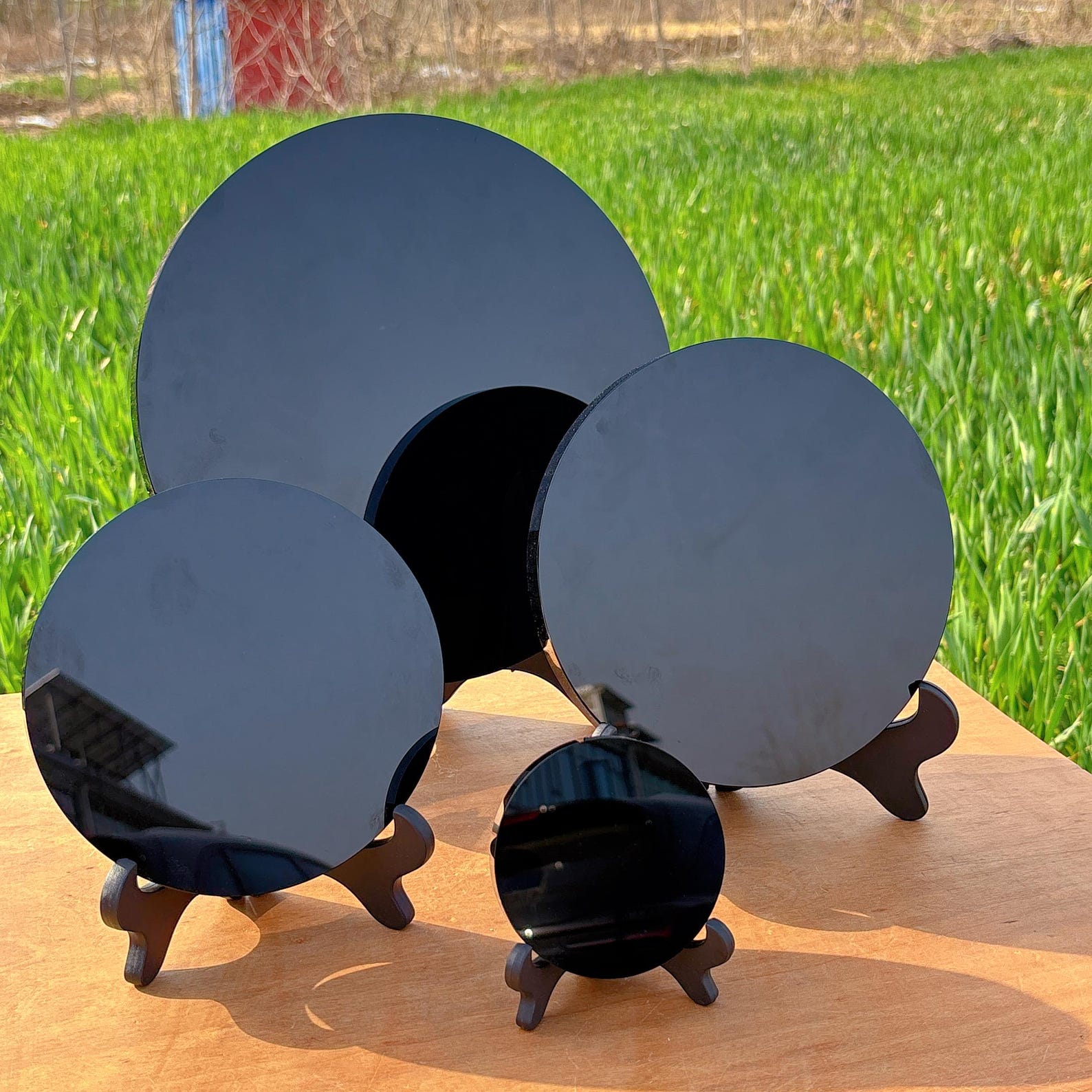 Natural Obsidian Mirror,obsidian Scrying Mirror,quartz Crystal Mirror ...